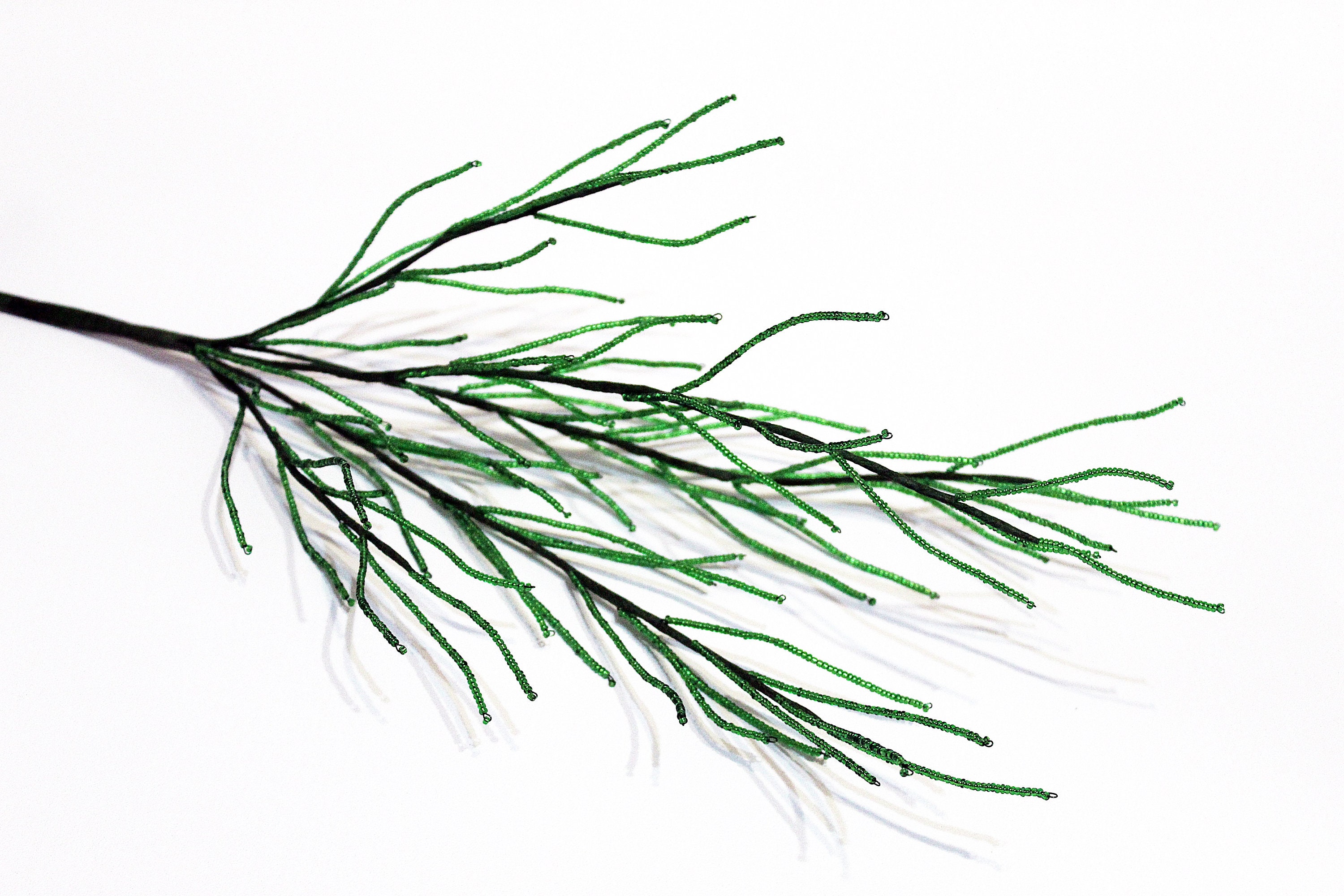 Decorative Branches Green Branches French Beaded Flowers - Etsy