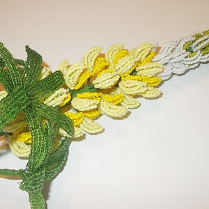 Set of 3 Lupins, Lupine From Beads, Flowers From Beads, Beaded Flowers ...