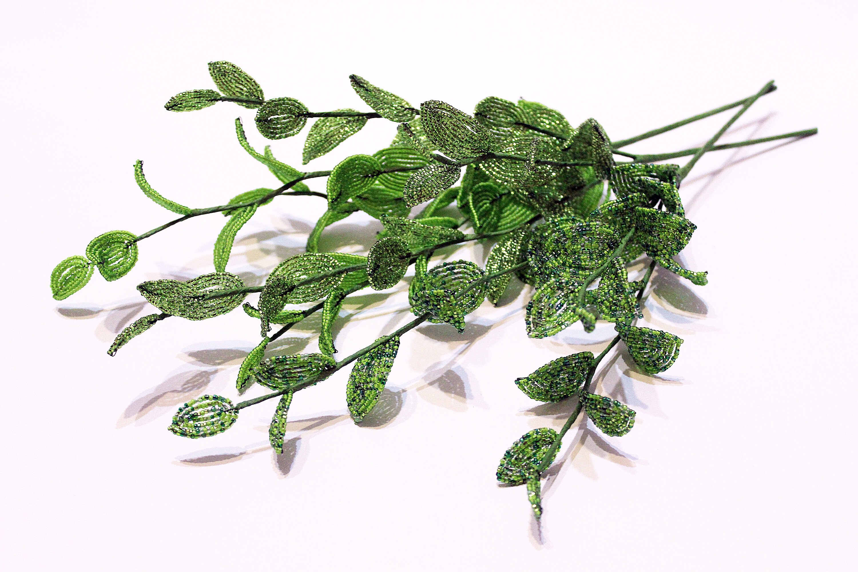 Set of 3 Green Branches Bouquet Greens Green Branches Made | Etsy