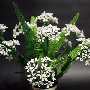 Fern, Beaded Flowers, French Beaded Flowers, Beaded Fern, Queen Anne's ...