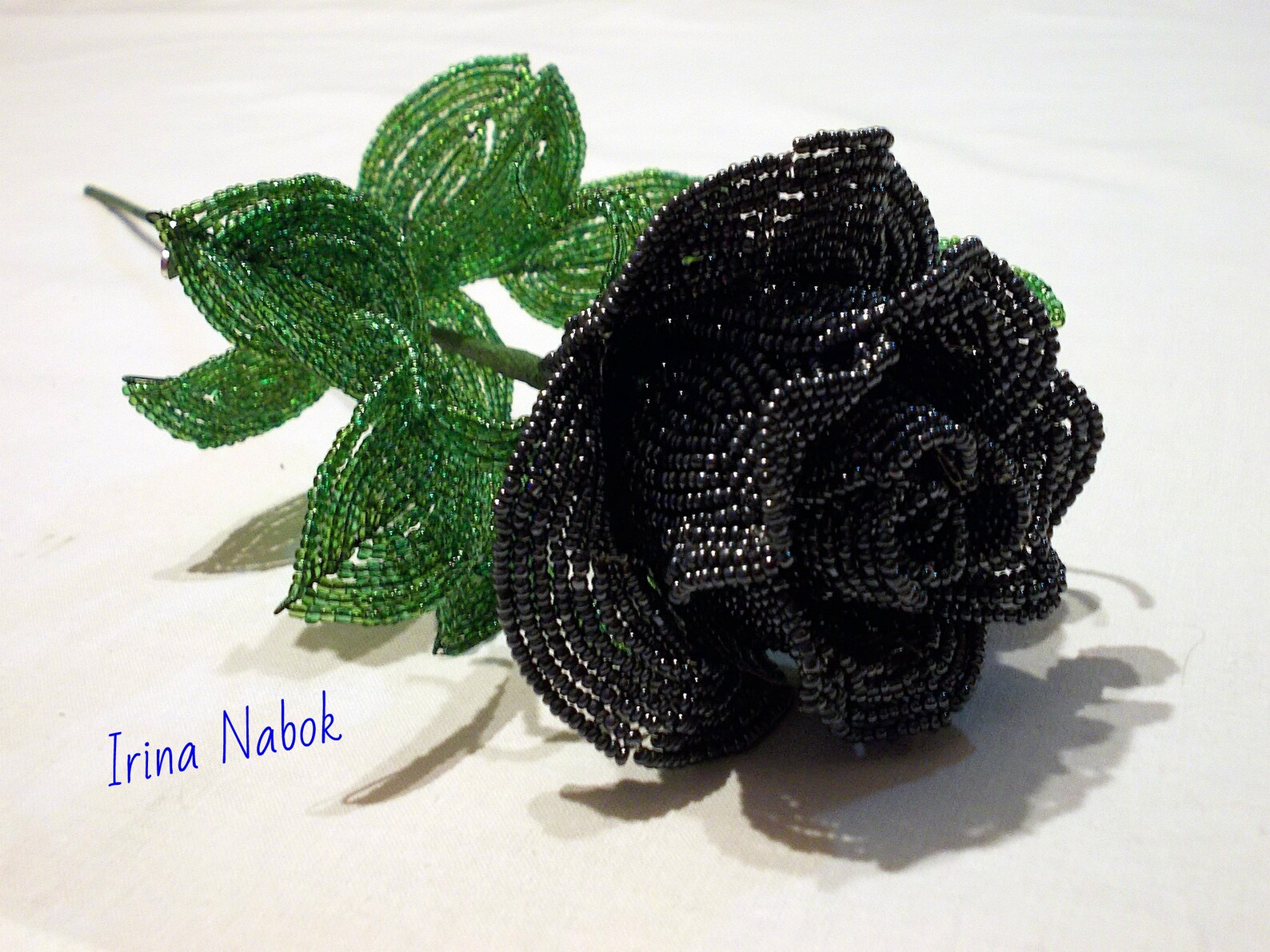 Beaded Flowers Rose From Beadsbeaded Rose an Artificial - Etsy