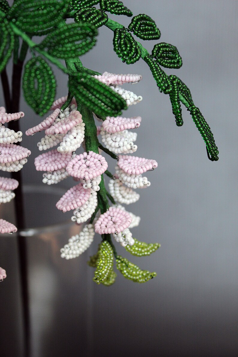Acacia Branch From Beads Beaded Flowers a Decor for the - Etsy