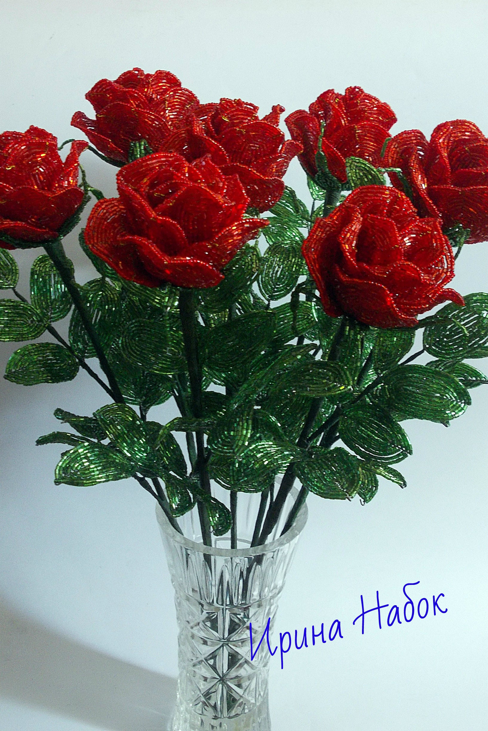 Beaded Flowers Bouquet of Roses From Beads Beaded Roses - Etsy