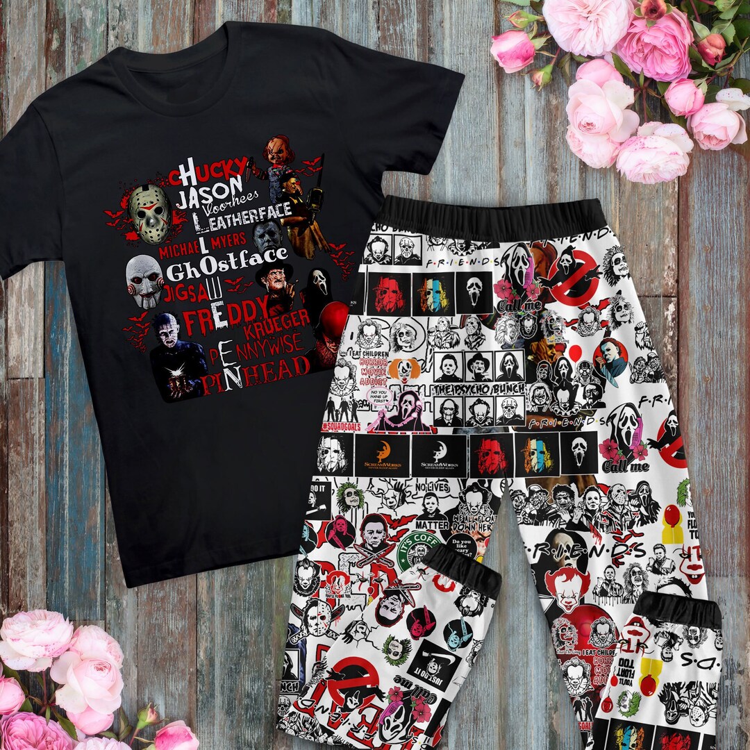Hello Halloween Pajamas PNG Horror Movie Halloween Svg - Etsy