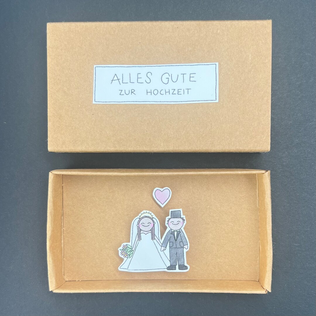 Matchbox for the Wedding, Money Gift With Mini Envelope, Giving Money ...