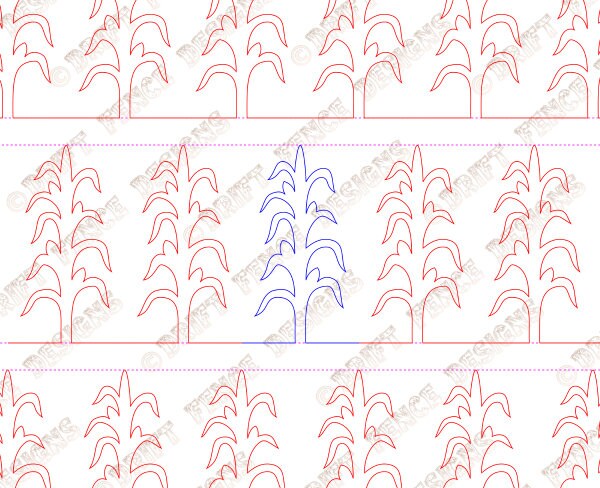 Corn Stalks. 4 Options for Continuous Line Edge to Edge - Etsy