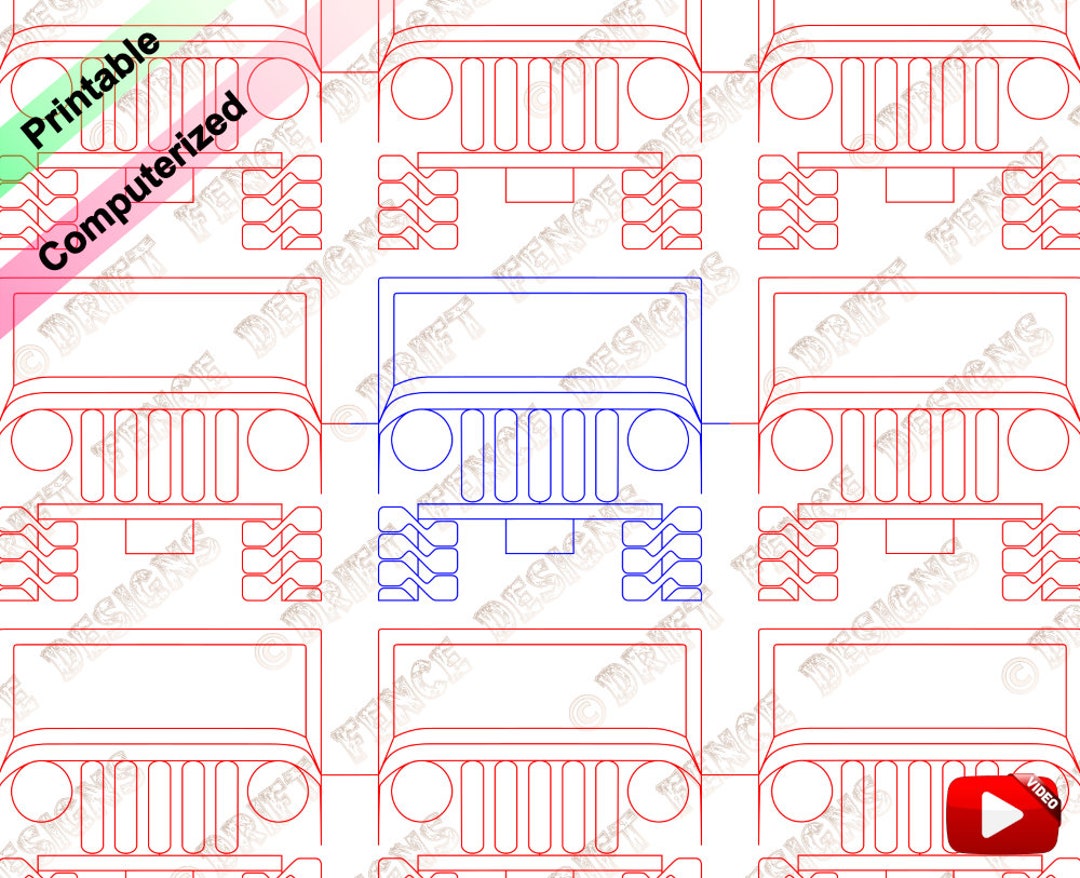 Four Wheel Grill Continuous Line, Edge to Edge Pantograph for Quilting ...