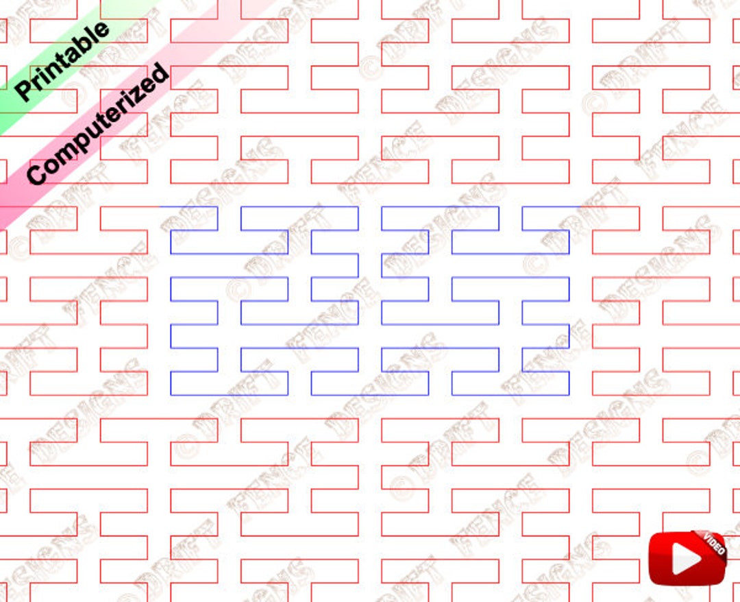 Greek Key Continuous Line, Edge to Edge Pantograph for Quilting. - Etsy