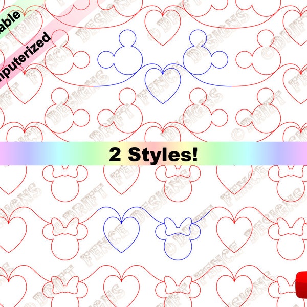 Mouse Ear Digital Longarm Pattern - Etsy Australia