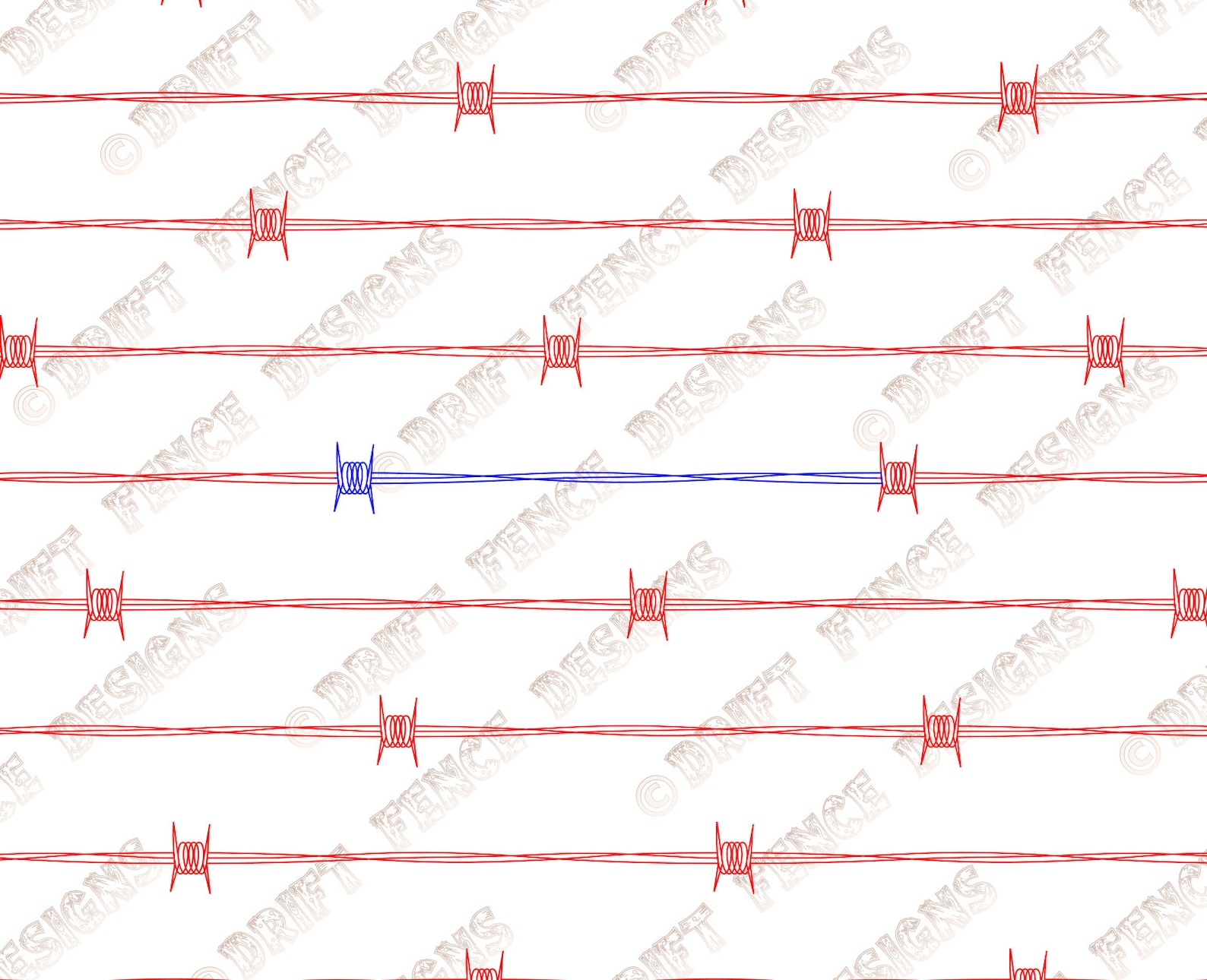 Barbed Wire Continuous Line Edge to Edge Pantograph for - Etsy