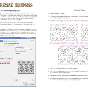 Bee and Sunflower Continuous Line, Edge to Edge Pantograph for Quilting ...