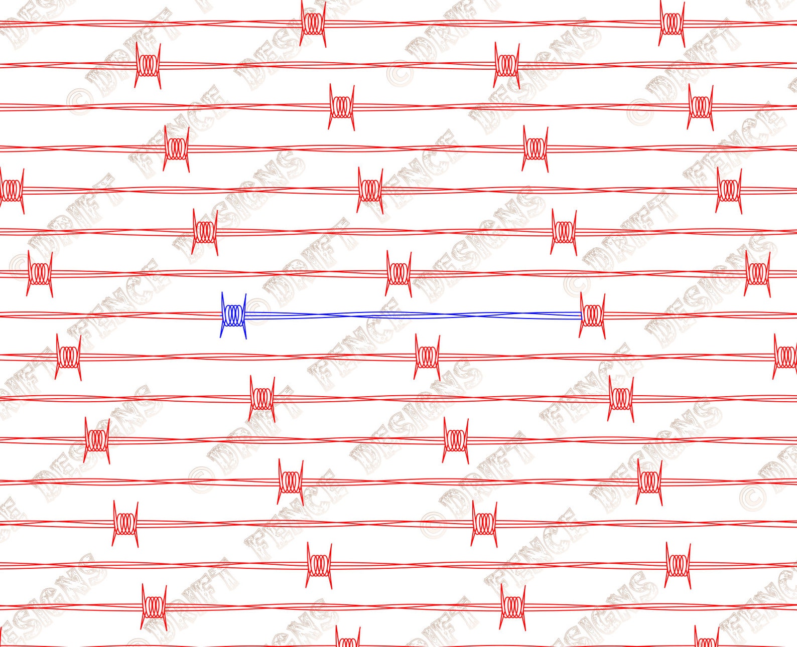 Barbed Wire Continuous Line, Edge to Edge Pantograph for Quilting ...