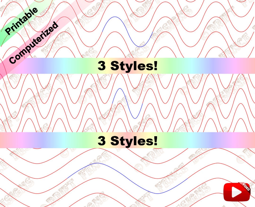 Sine Wave Quilting Pantograph: Continuous Line Edge to Edge (digital ...