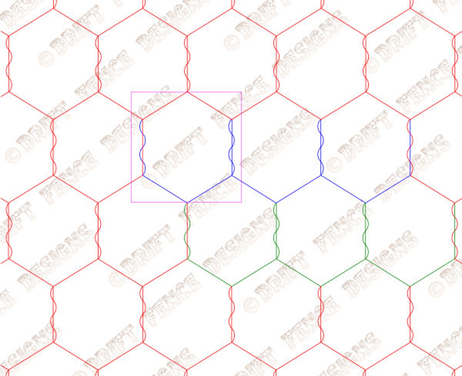 Chicken Wire Continuous Line, Edge to Edge Pantograph for Quilting ...