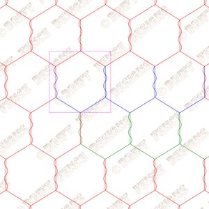 Chicken Wire Continuous Line, Edge to Edge Pantograph for Quilting ...