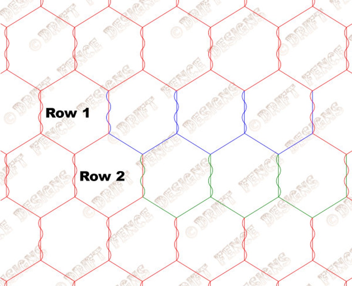 Chicken Wire Continuous Line, Edge to Edge Pantograph for Quilting ...