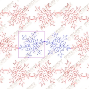 Snowflakes. Continuous Line, Edge to Edge Pantographs for Quilting. 3 ...