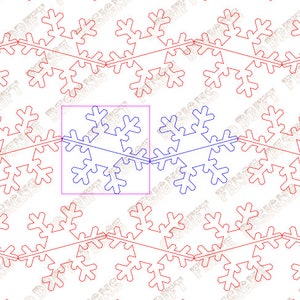 Snowflakes. Continuous Line, Edge to Edge Pantographs for Quilting. 3 ...