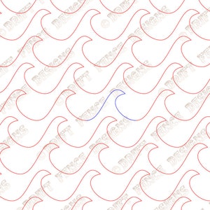 Ocean Waves in a Continuous Line, Edge to Edge Pantograph for Longarm ...