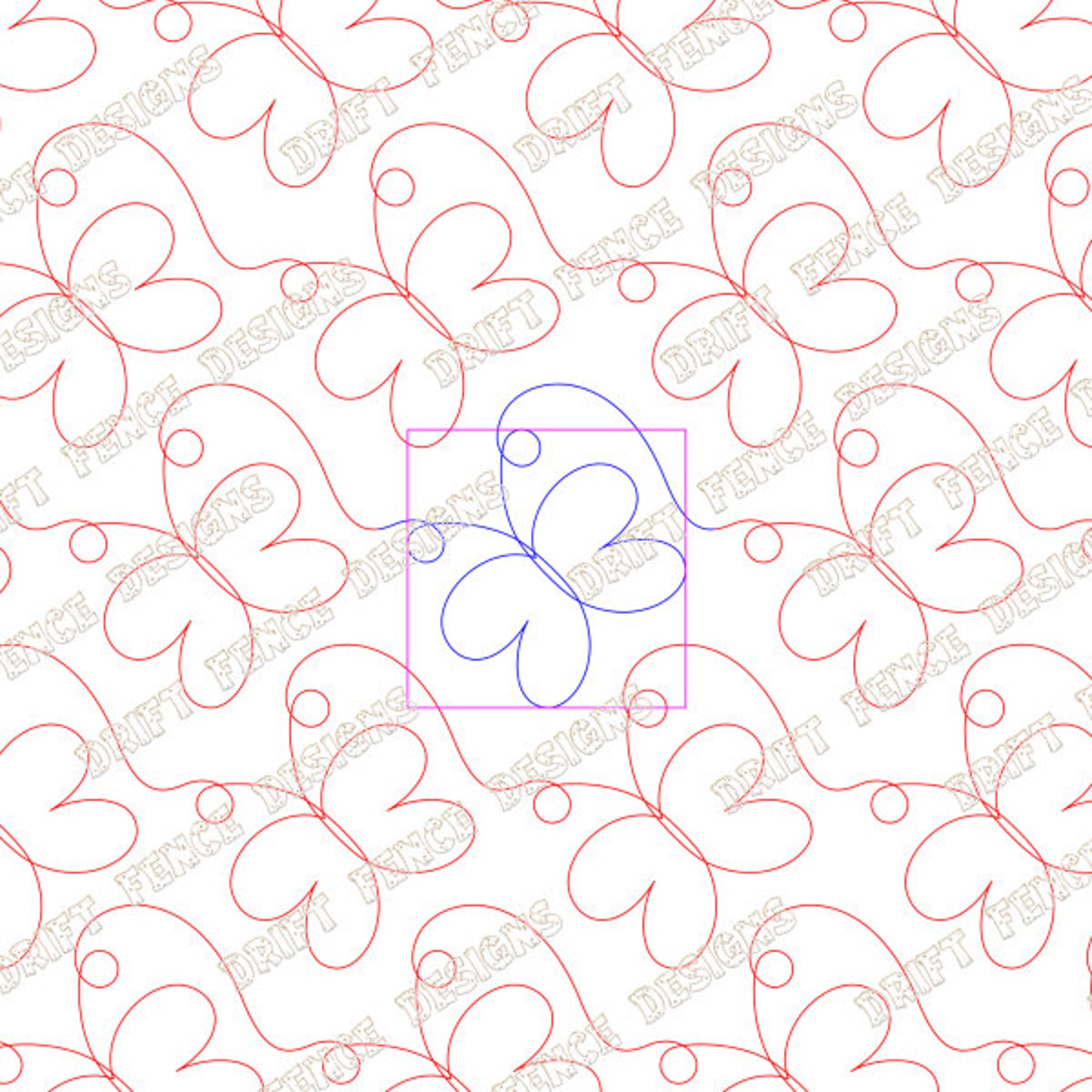 Butterfly Continuous Line, Edge to Edge Pantograph for Quilting. - Etsy