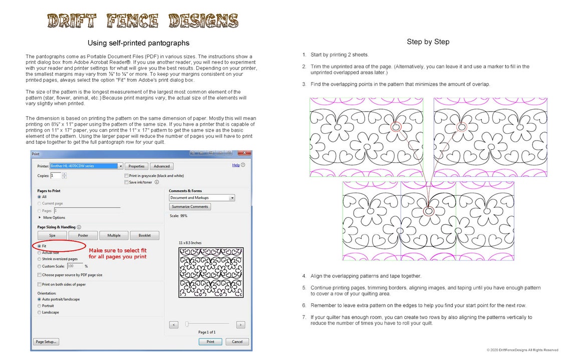 Chicken Wire Continuous Line, Edge to Edge Pantograph for Quilting ...