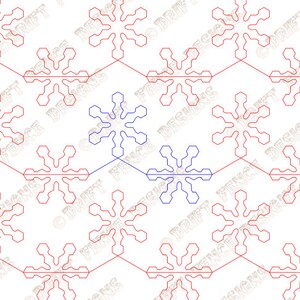 Snowflakes. Continuous Line, Edge to Edge Pantographs for Quilting. 3 ...