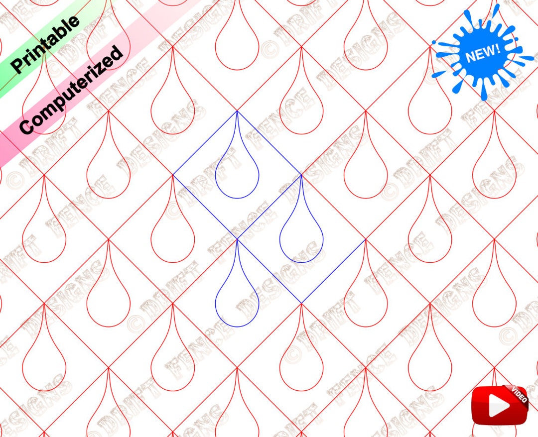 Diamond Raindrops in a Continuous Line Edge to Edge - Etsy