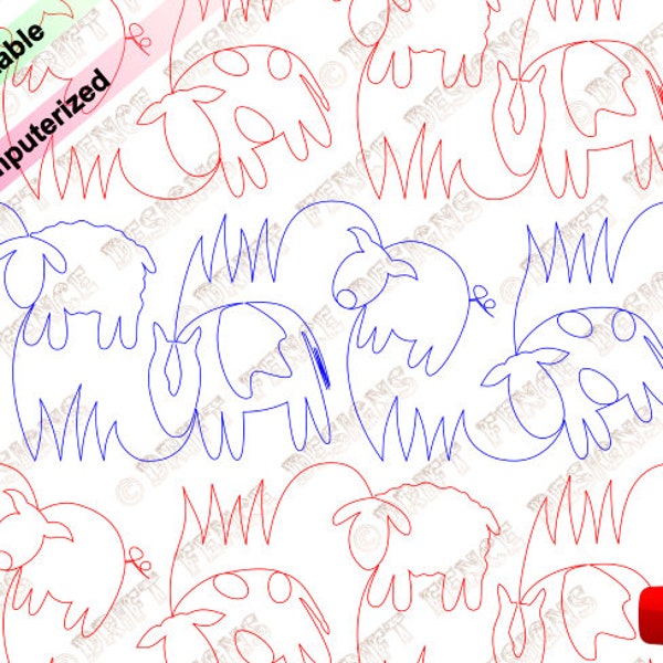 Quilting Pantograph Farm - Etsy