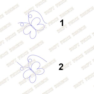 Butterfly Continuous Line, Edge to Edge Pantograph for Quilting. - Etsy