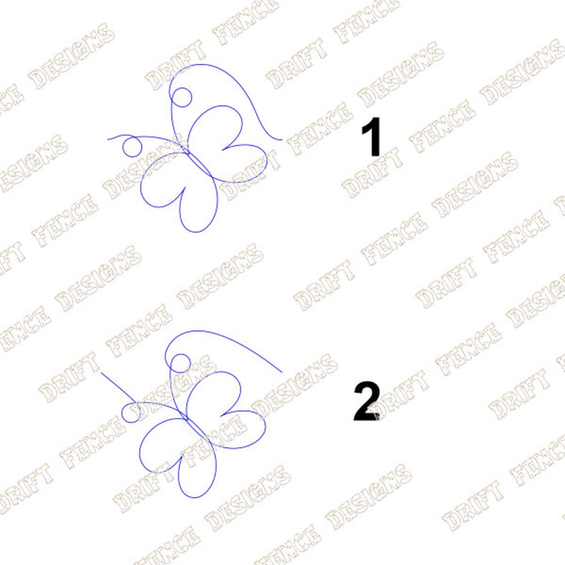 Butterfly Continuous Line, Edge to Edge Pantograph for Quilting. - Etsy
