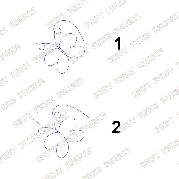 Butterfly Continuous Line, Edge to Edge Pantograph for Quilting. - Etsy
