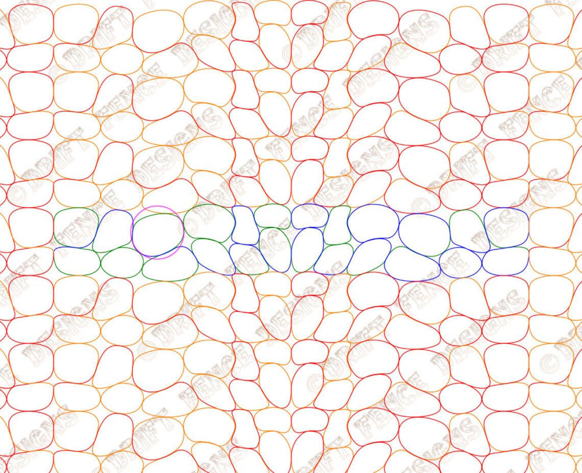 Pebbles Edge to Edge Quilting Pantograph: Continuous Line (digital ...