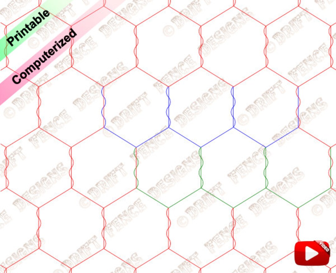 Chicken Wire Continuous Line, Edge to Edge Pantograph for Quilting ...