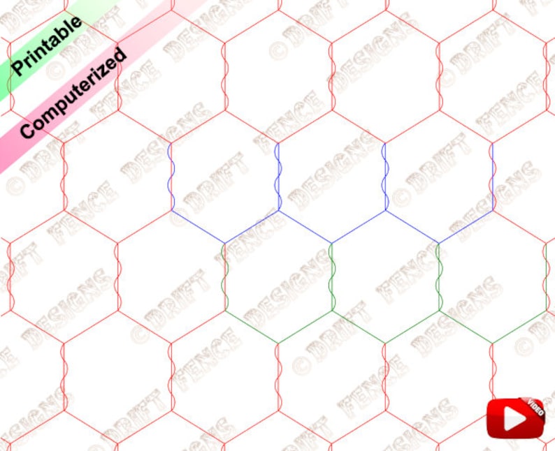 Chicken Wire Continuous Line, Edge to Edge Pantograph for Quilting ...