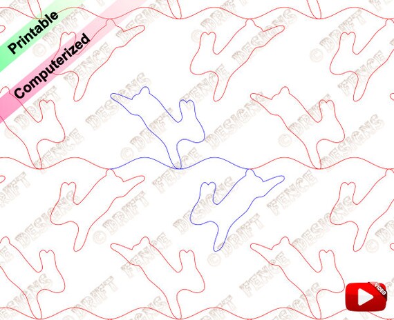 Bunny Arcade. Continuous Line of Rabbits for an Edge to Edge | Etsy