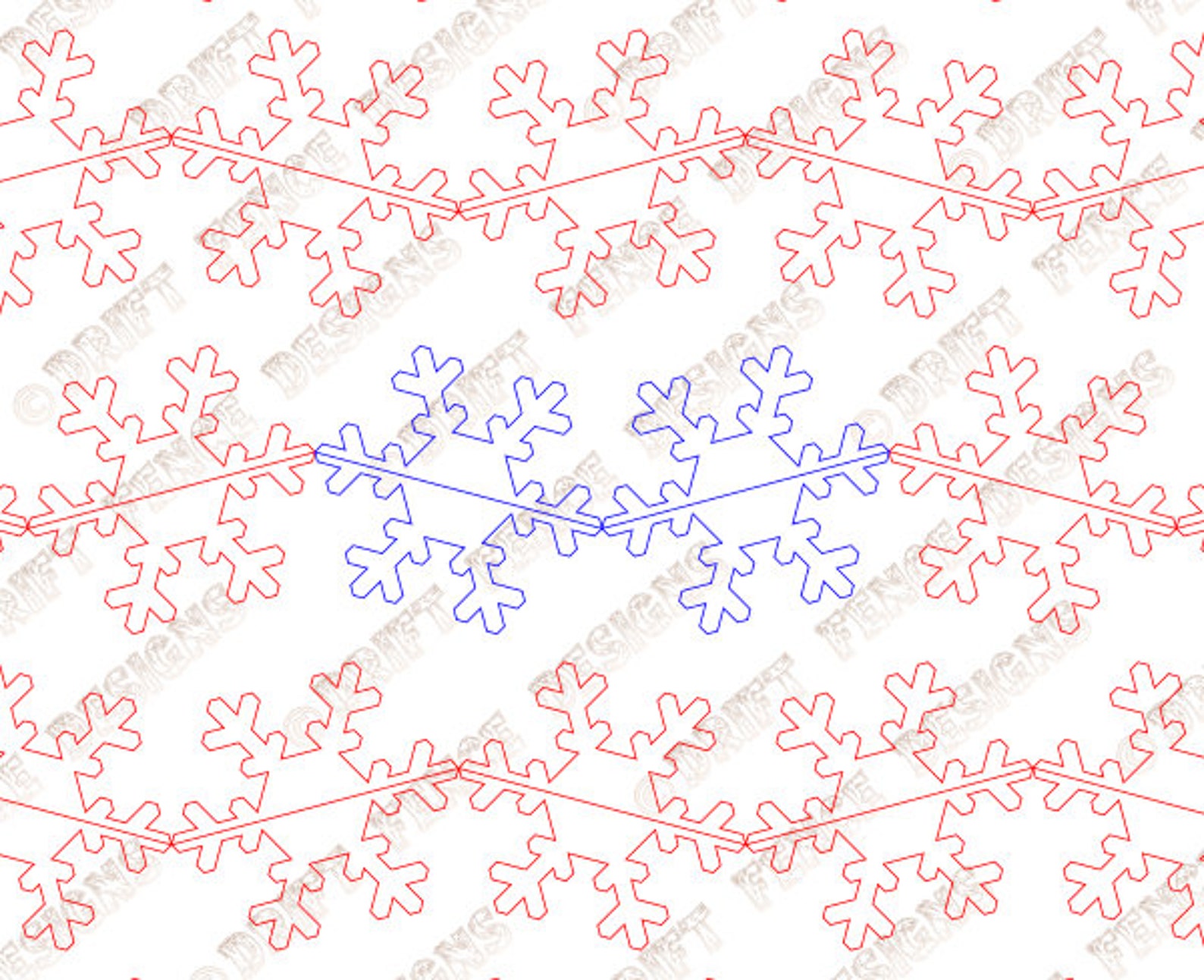 Snowflakes. Continuous Line Edge to Edge Pantographs for | Etsy