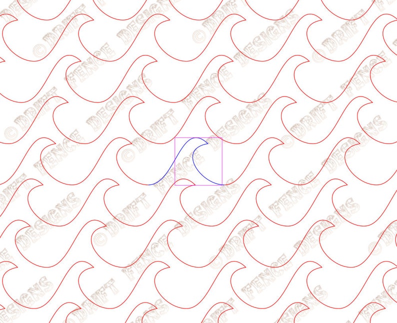 Ocean Waves in a Continuous Line, Edge to Edge Pantograph for Longarm ...