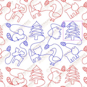 Canadian Critters Continuous Line, Edge to Edge Pantograph for Quilting ...