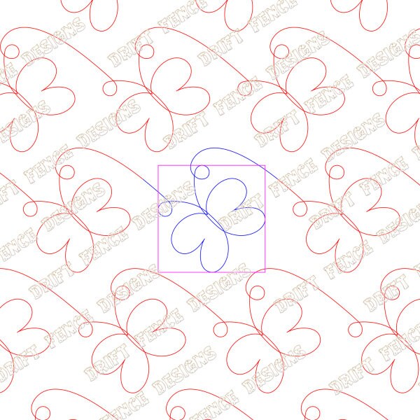 Butterfly Continuous Line, Edge to Edge Pantograph for Quilting. - Etsy