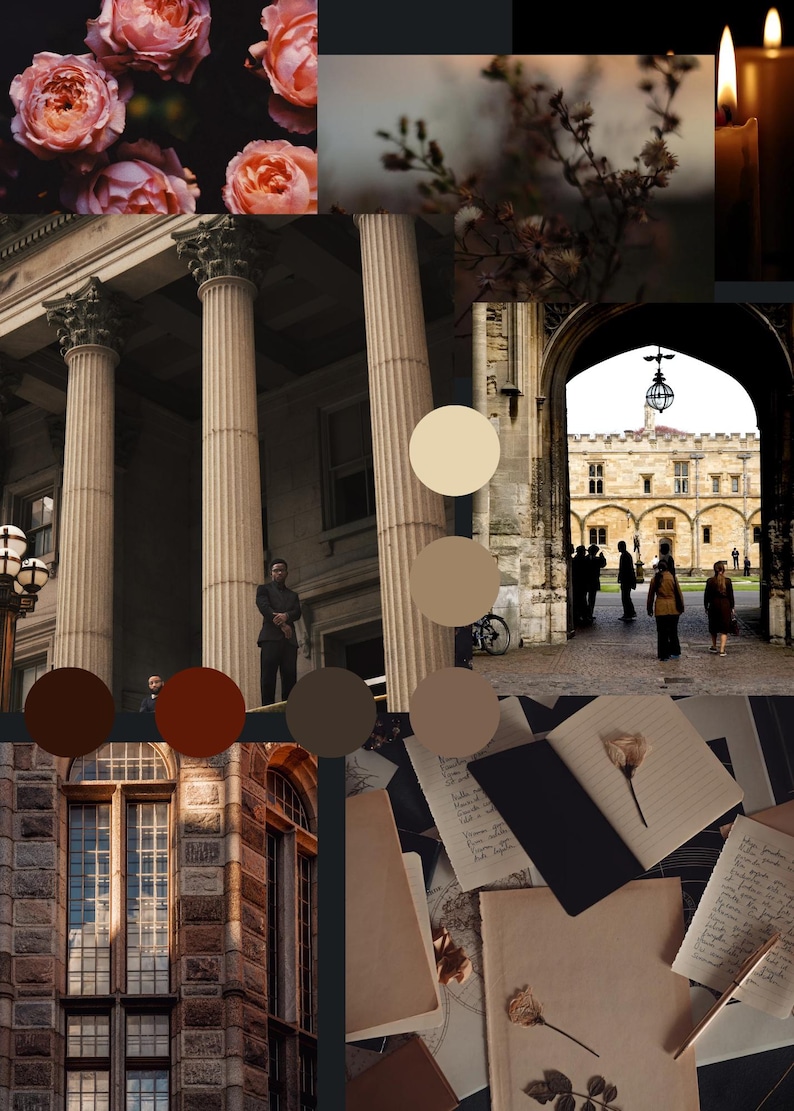 Editable Dark Academia Mood Board – Canva Template (digital Download ...
