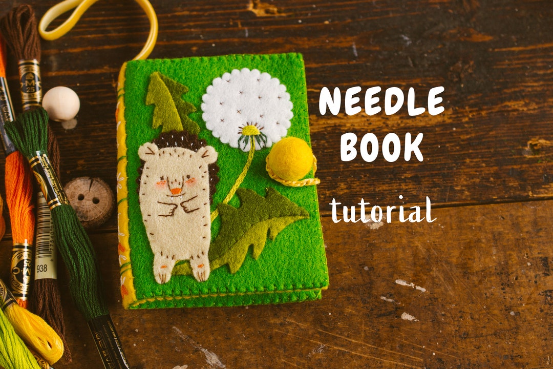Sweet Felt Needle Book PDF Tutorial - Hedgehog and Dandelions - Etsy