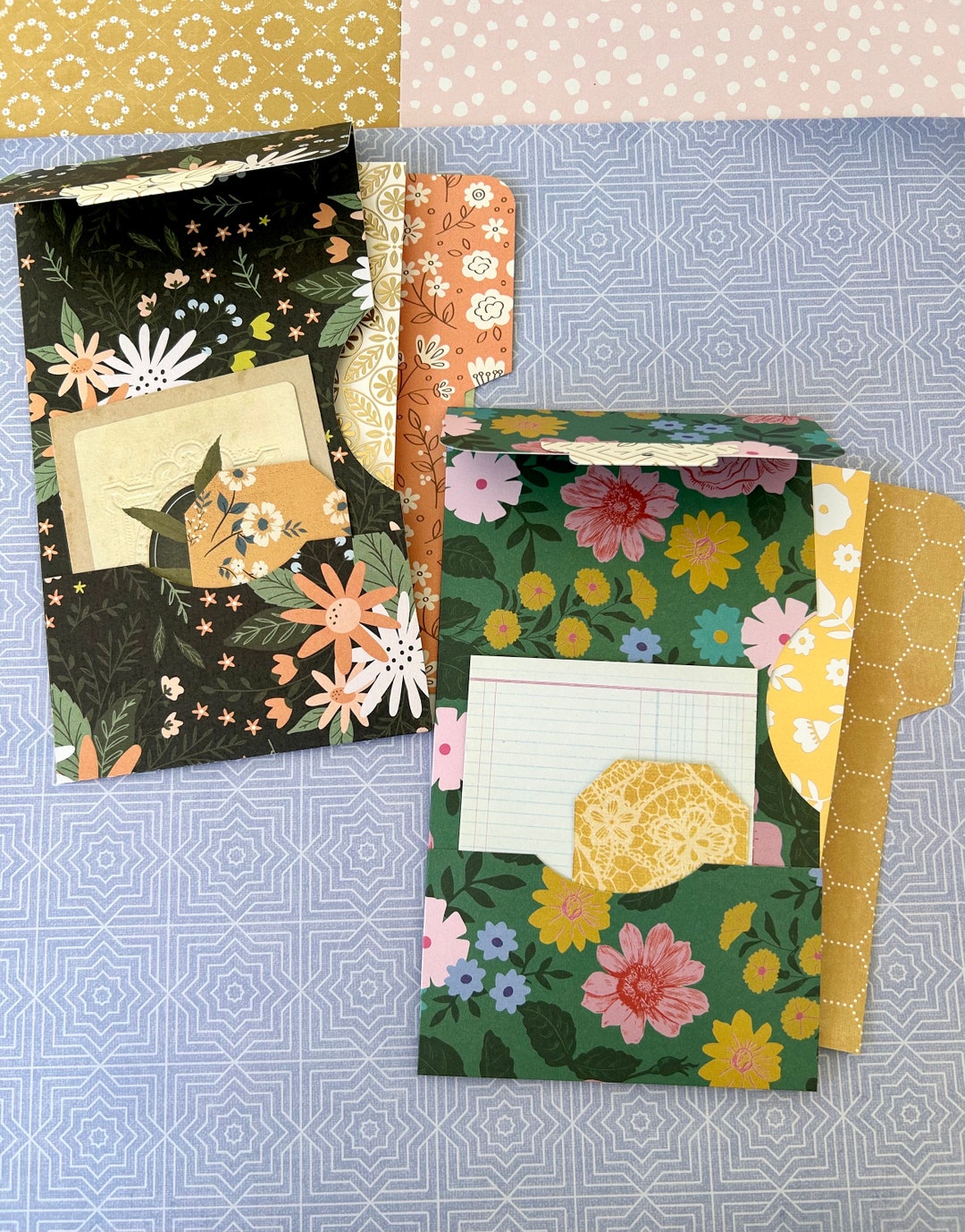 Side Pocket Pouch With Mini Notebook/journal Journal Kit, Papercraft ...