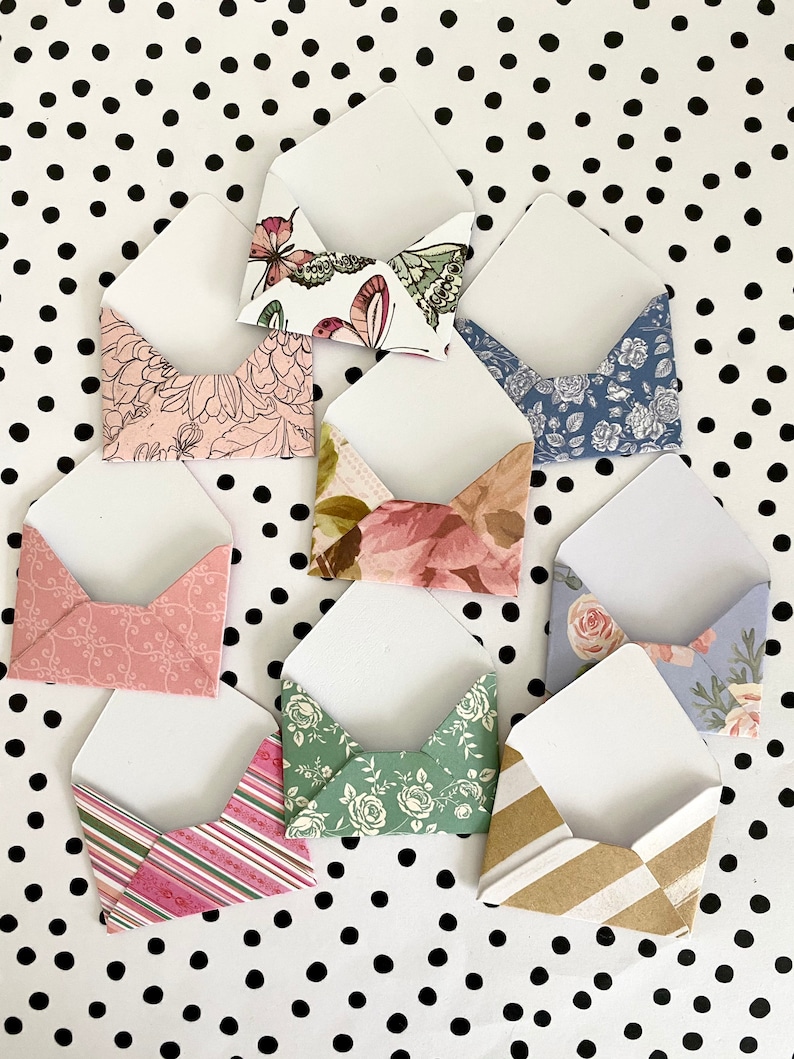 Tiny Envelopes - 6pcs/stationery/paper Goods/notecard/papercraft/card ...