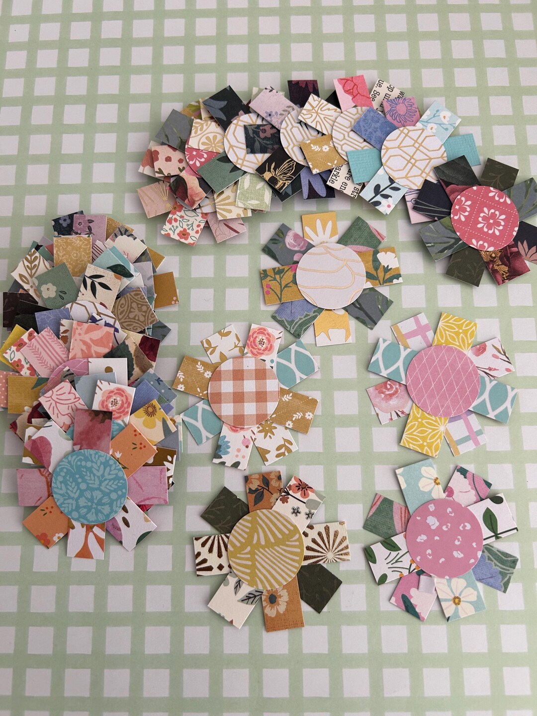 Handmade Paper Embellishments - Paper Wheels Pk of 6/ephemera/collage ...