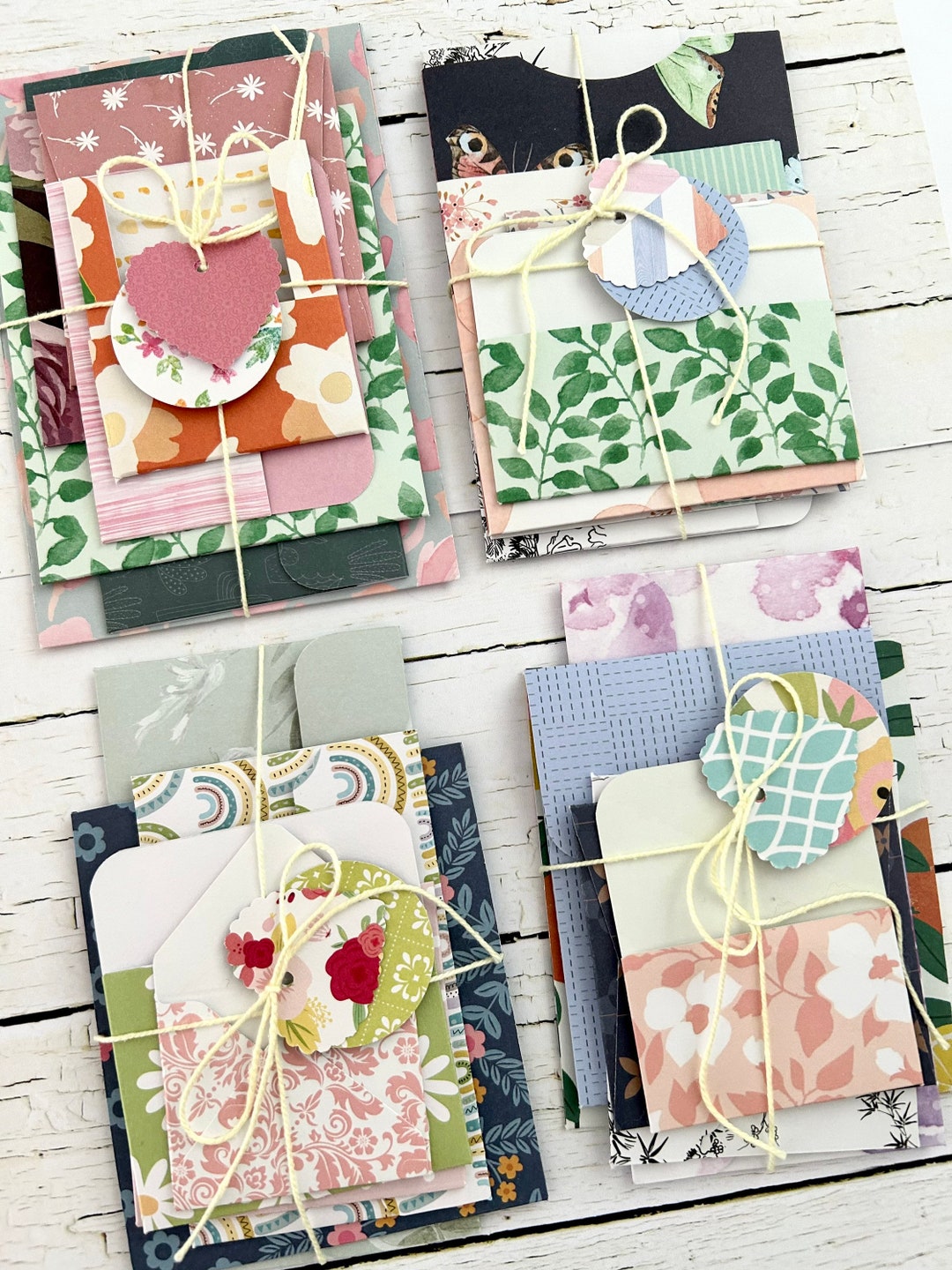 Mix Pack Paper Pockets & Mini Envelopes - Pk of 6/stationery/happy Mail ...