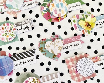 Handmade Paper Embellishments Pk of 3/scrapbooking/diy | Etsy