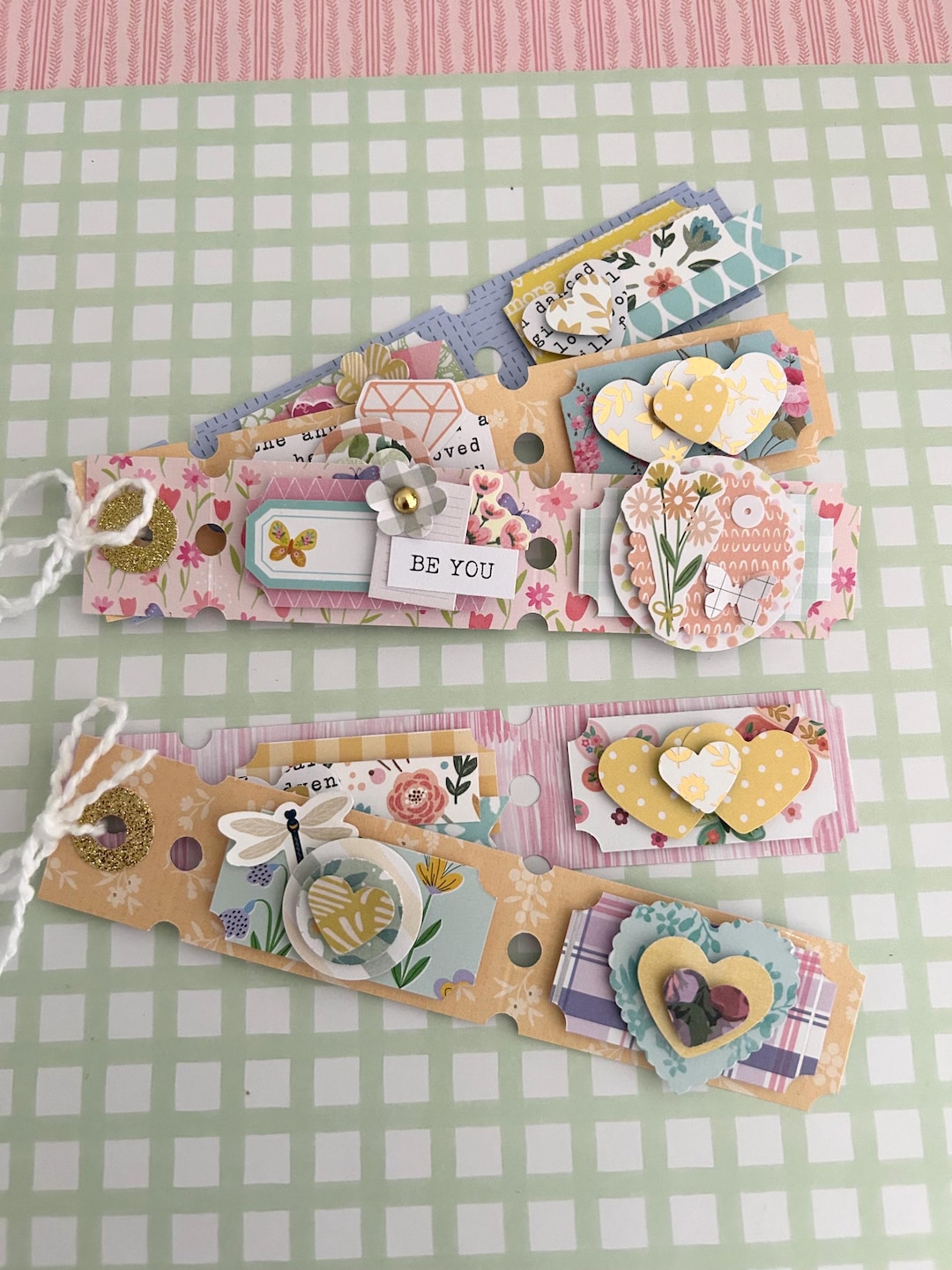 DIY KIT - Ticket Strip Embellishment Pk of 3/ephemera/papercraft ...