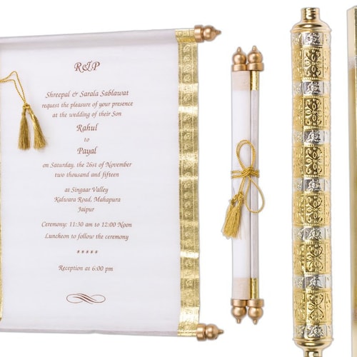 Scroll Wedding Invitation - Etsy