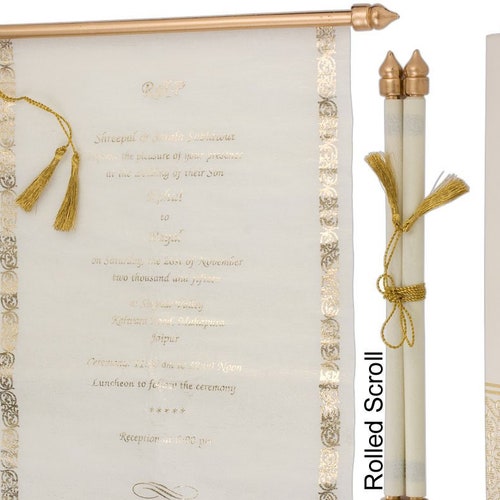 Scroll Wedding Invitationscroll Invitationengagement - Etsy