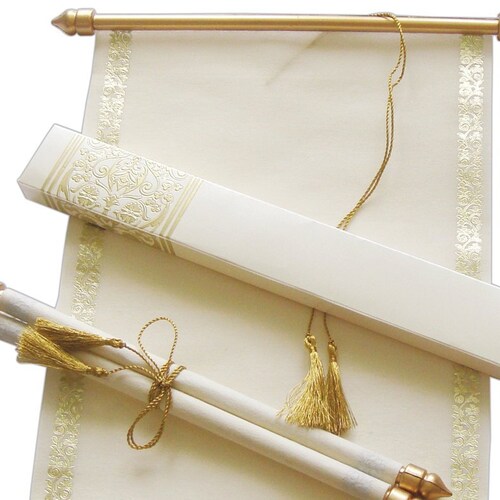 Scroll Wedding Invitationscroll Style Cardsengagement - Etsy